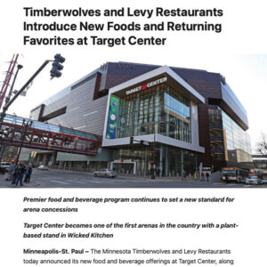 NBA Timberwolves To Open First Plant-Based Concession