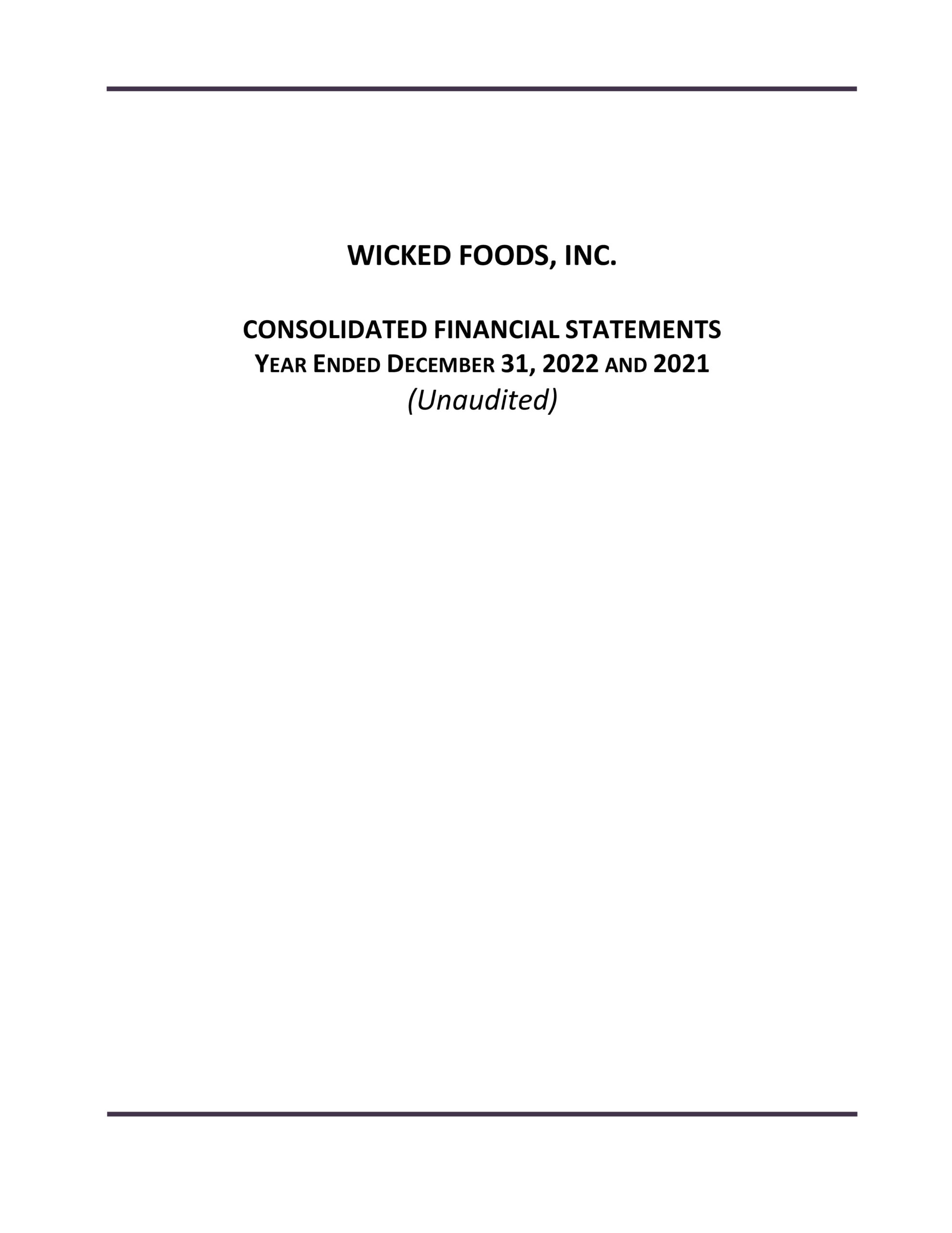 Annual Report - Wicked Kitchen